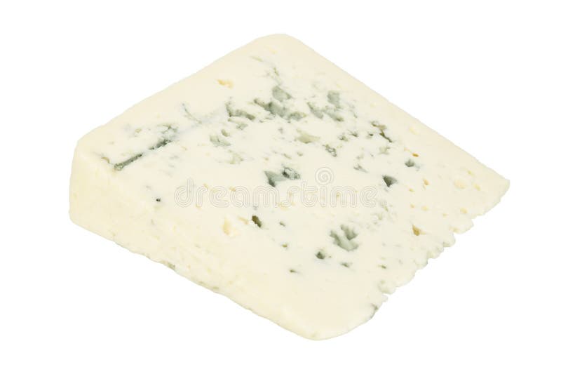 Blue Blue Cheese Cut Out on a White Background Stock Photo - Image of ...