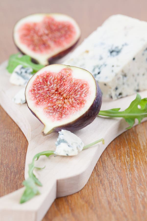 Blue cheese and figs stock photo. Image of delicacy, halved - 33869434