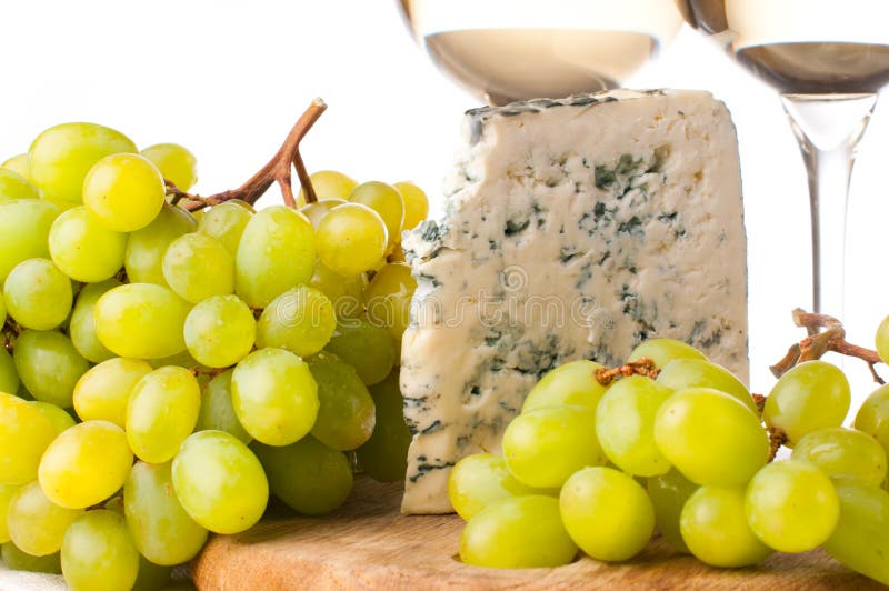 Blue cheese and grapes stock photo. Image of gourmet - 24497018