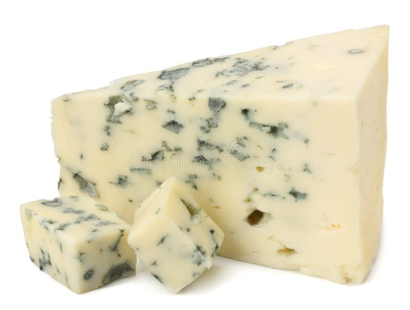 Blue Cheese Isolated on White Background Stock Image - Image of ...