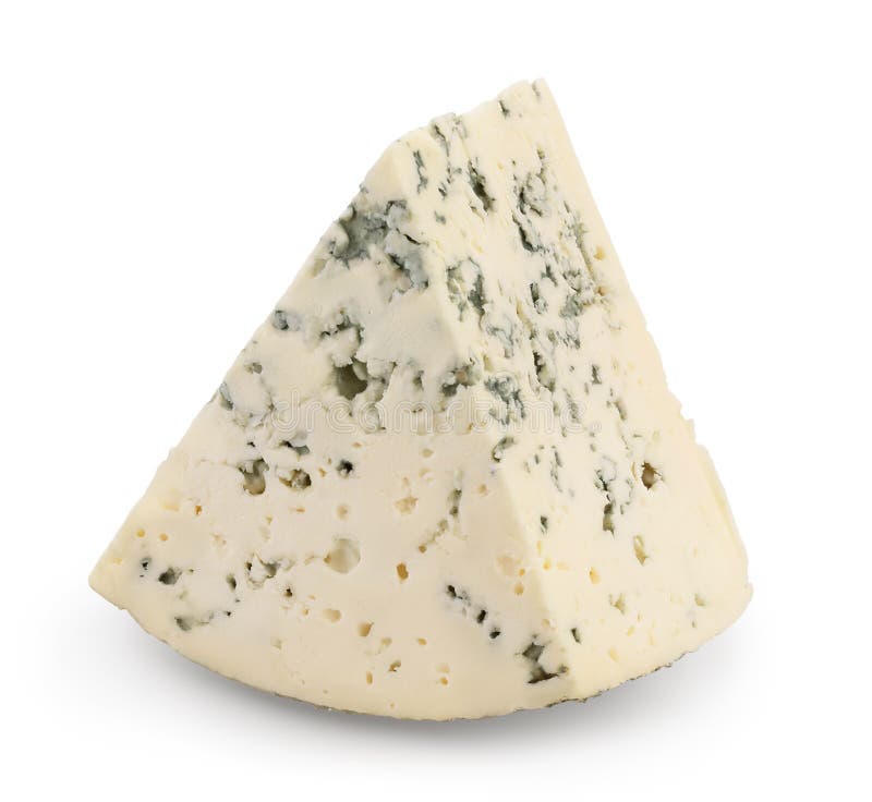 Blue Cheese Isolated on White Background with Clipping Path and Full ...