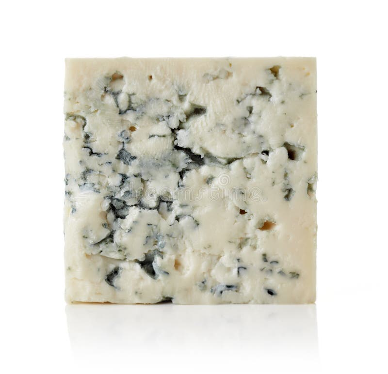 Blue Cheese Slices Isolated on White, from Above Stock Image - Image of ...