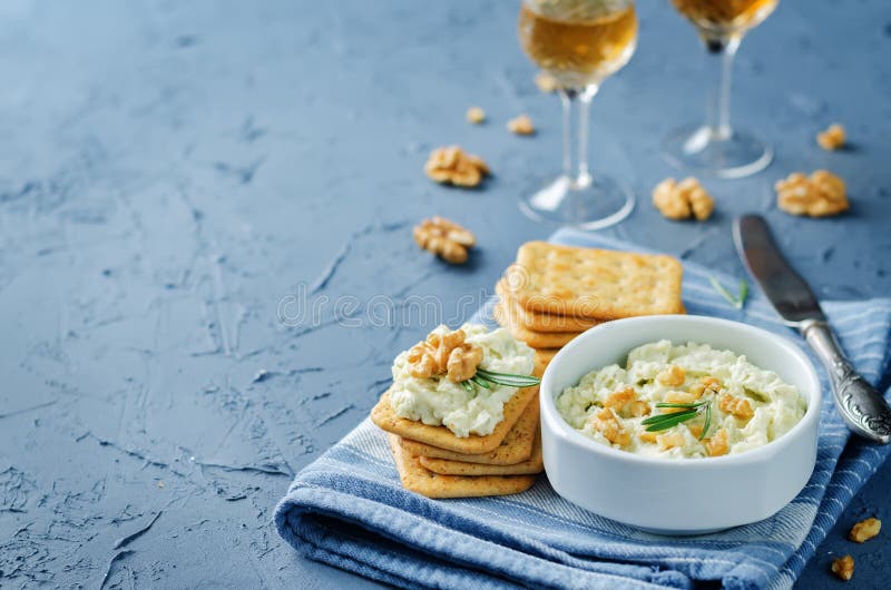 Blue Cheese Spread with Walnuts Stock Photo - Image of spread, sauce ...