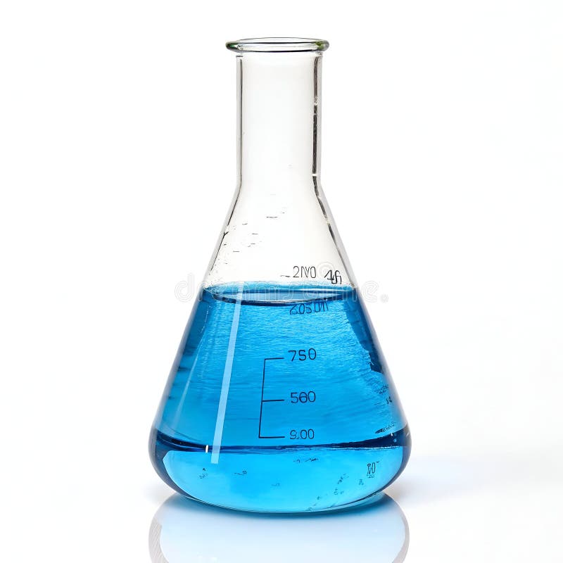 Blue Chemical in a Tube Isolated on White Background Stock Illustration ...