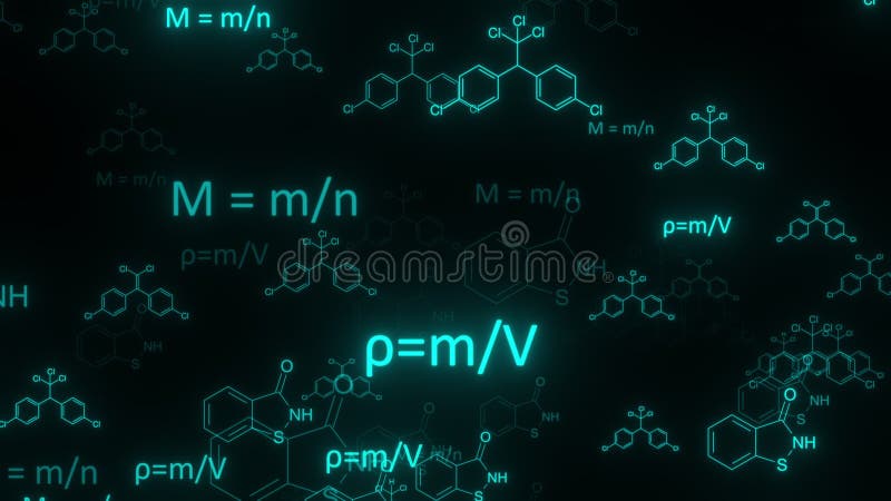 Blue chemistry formulas stock footage. Video of graphic - 319580768
