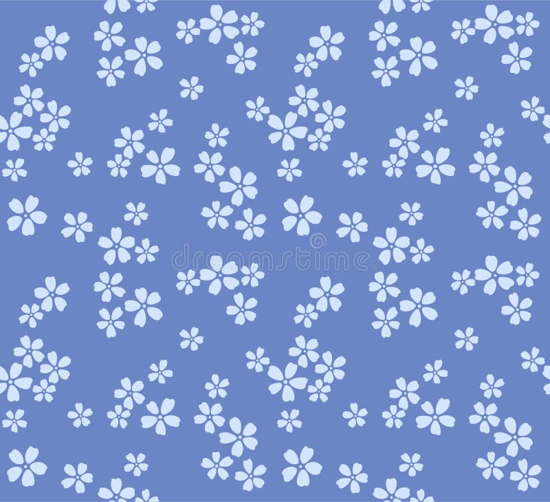 Japanese Blue Rose Bud Vector Seamless Pattern Stock Vector ...