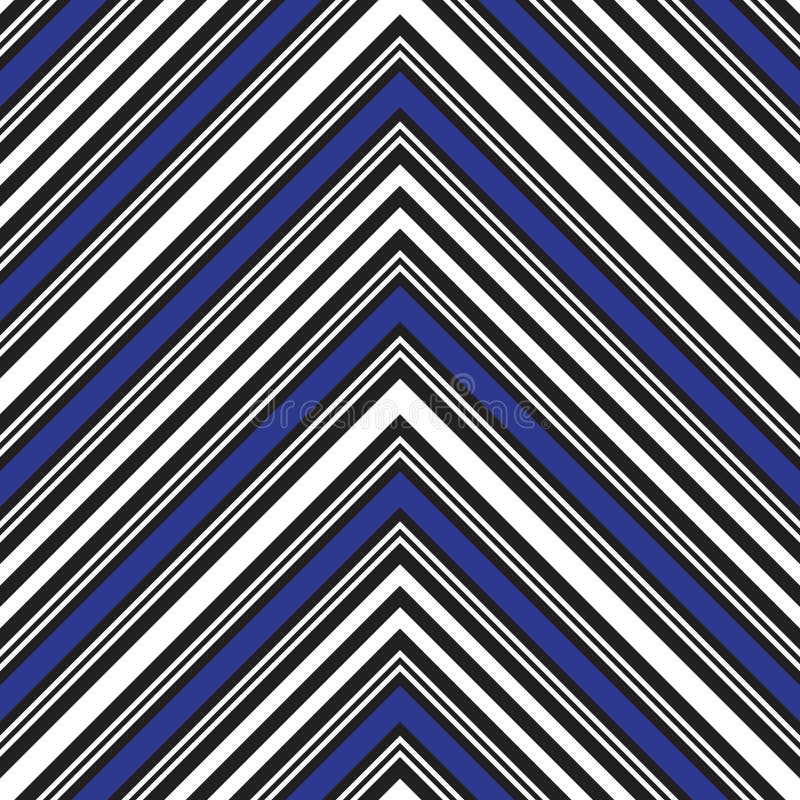 Blue Chevron Diagonal Stripes Seamless Pattern Background Stock Vector ...