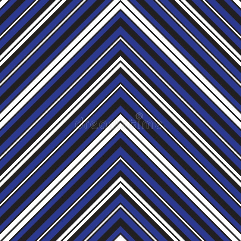 Blue Chevron Diagonal Stripes Seamless Pattern Background Stock Vector ...