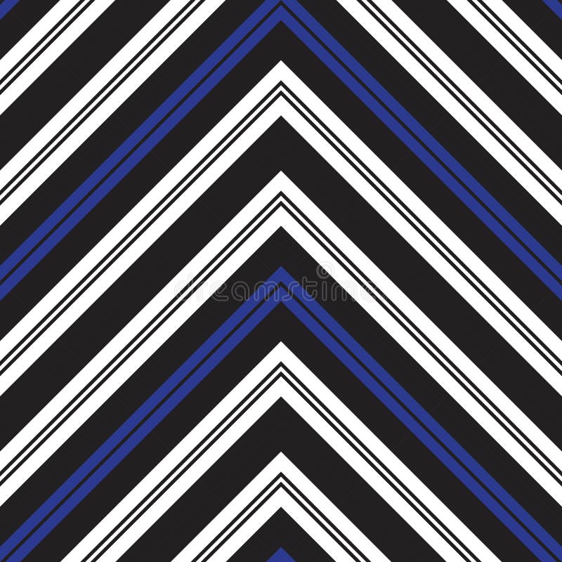 Blue Chevron Diagonal Stripes Seamless Pattern Background Stock Vector ...