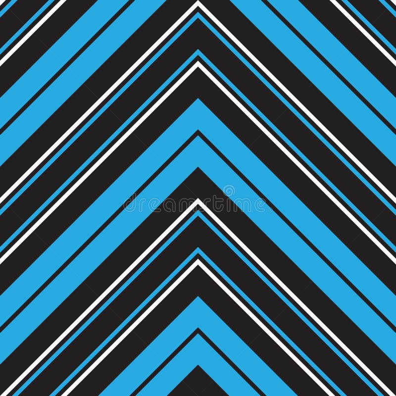 Blue Chevron Diagonal Stripes Seamless Pattern Background Stock Vector ...