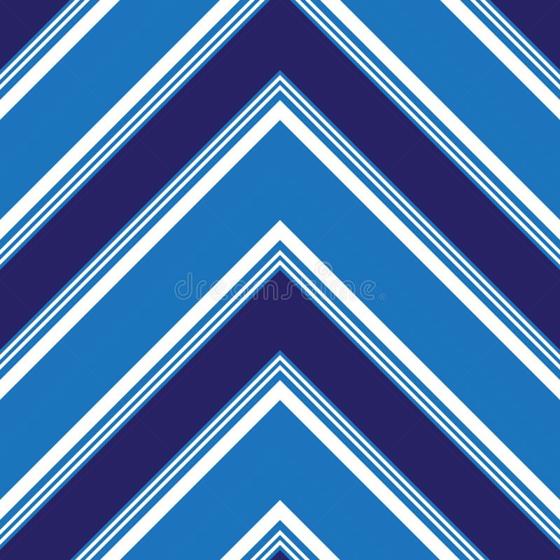 Blue Chevron Diagonal Stripes Seamless Pattern Background Stock Vector ...