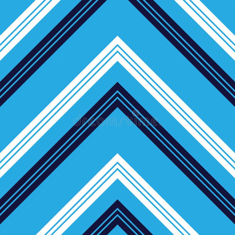 Blue Chevron Diagonal Stripes Seamless Pattern Background Stock Vector ...