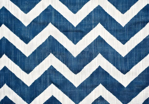 Blue Chevron Fabric Texture with Zigzag Pattern Stock Illustration ...
