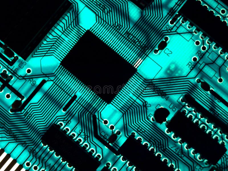 Blue chip stock photo. Image of desktop, closeup, development - 12734452