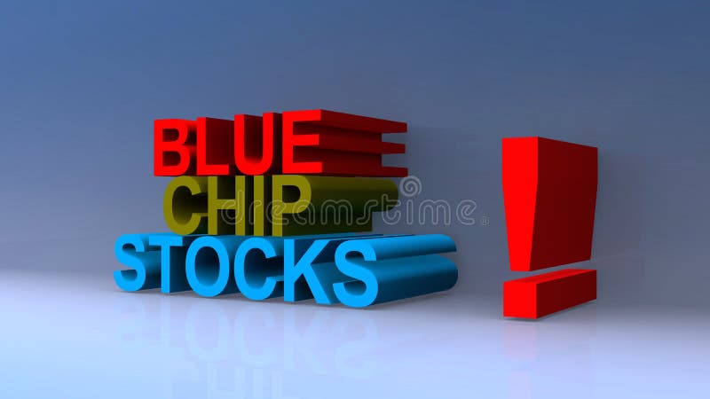 Blue chip stock on blue stock illustration. Illustration of electronic ...