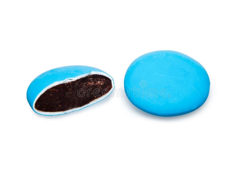 Blue Chocolate candy stock photo. Image of snack, drink - 38399722