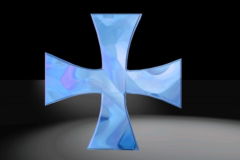 Blue Christian cross stock illustration. Illustration of patty - 5385215