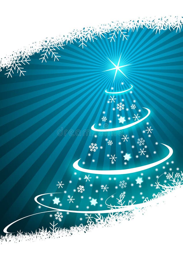 Christmas night - blue stock vector. Illustration of abstract - 7350399