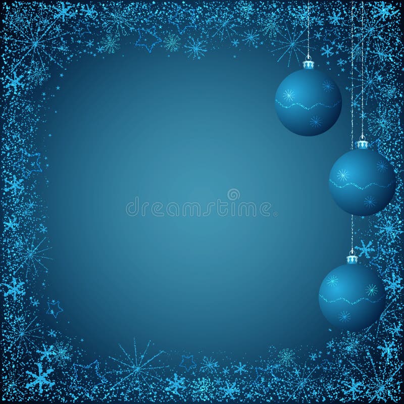Light Blue Christmas Background Stock Illustration - Illustration of ...