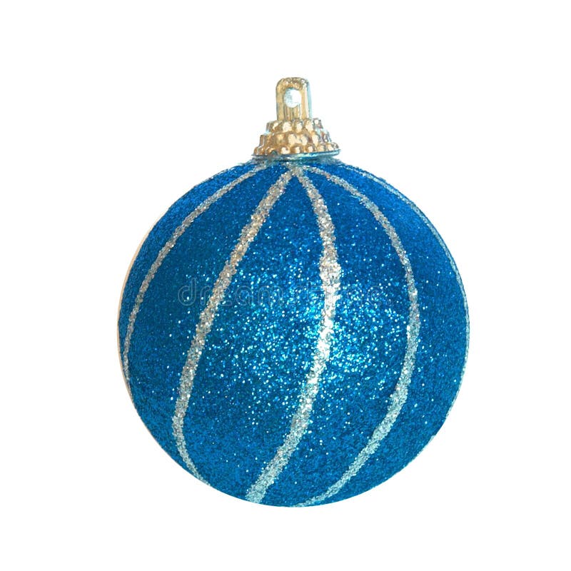 Blue Christmas bauble. stock photo. Image of close, decoration - 7325624