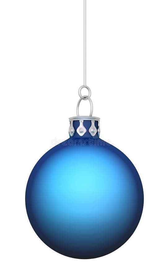 Blue Christmas baubles stock illustration. Illustration of isolated ...