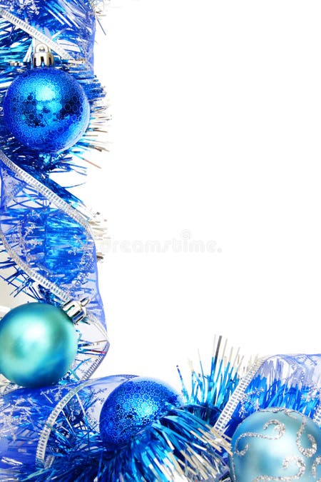 Blue Christmas border stock image. Image of ribbon, border - 27651045