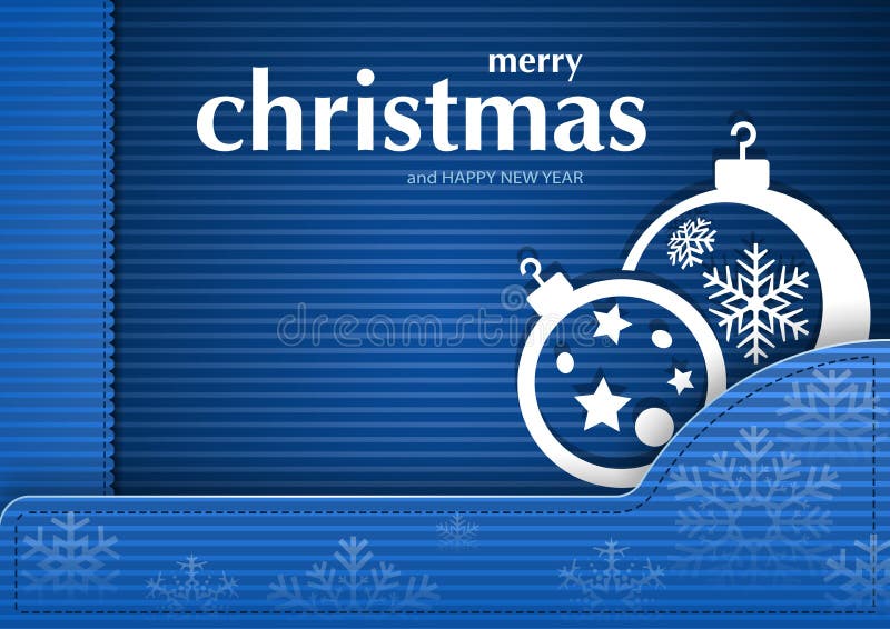 Blue Christmas Card stock vector. Illustration of decoration - 60119031