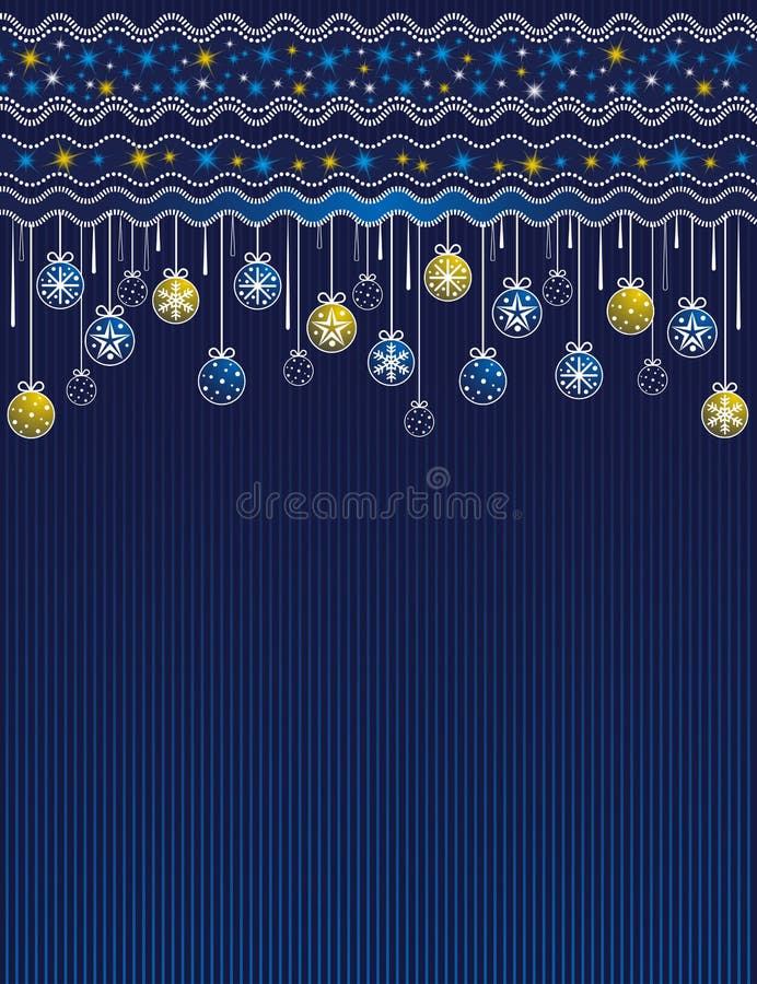 Blue Christmas Card, Vector Stock Vector - Illustration of decorative ...