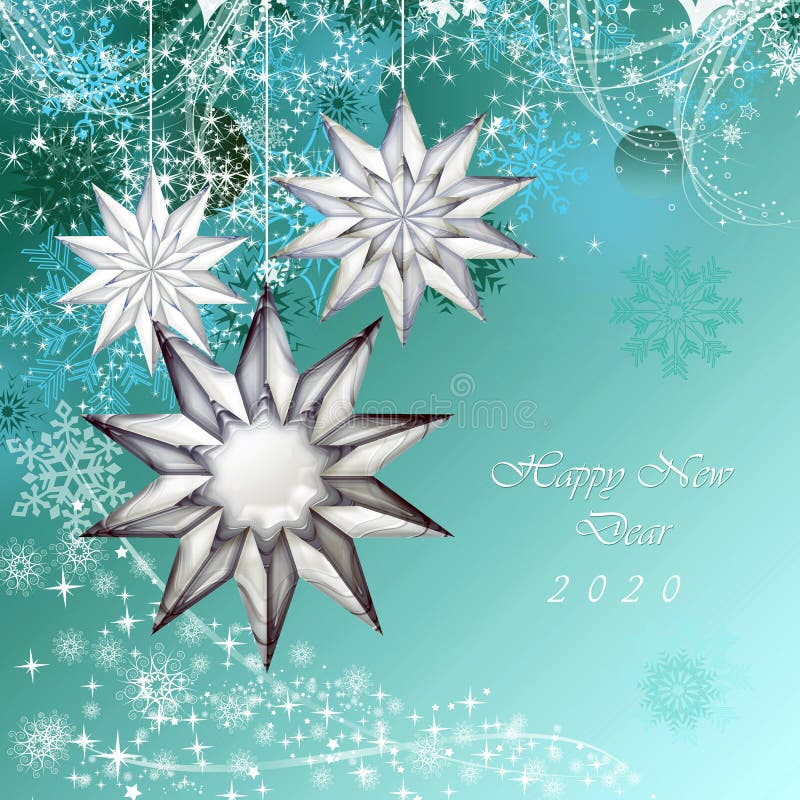 Blue Christmas Decorative Background,december Stock Illustration ...