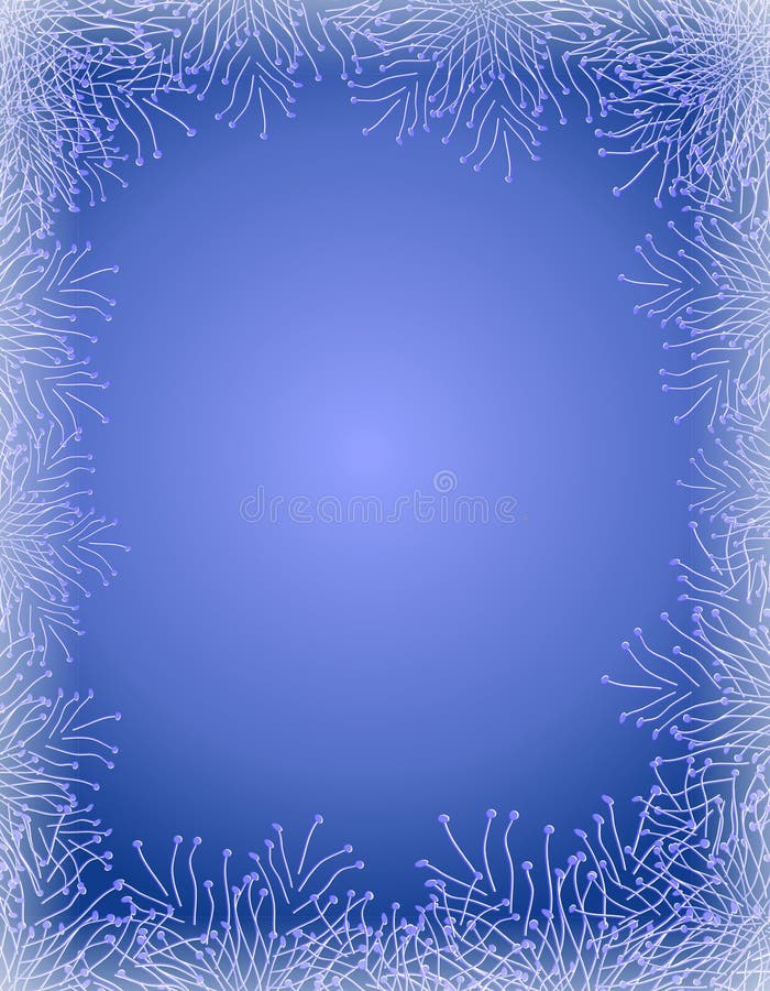 Blue Christmas Garland Border Stock Illustration - Illustration of ...