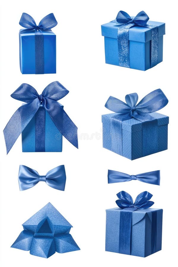Blue Christmas Gift Boxes stock image. Image of christmas - 363087073