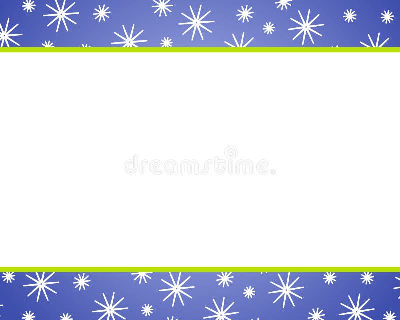 Blue Christmas Snow Borders Stock Illustration - Illustration of ...