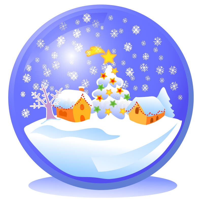 Blue Christmas snowball stock vector. Illustration of ball - 11737596