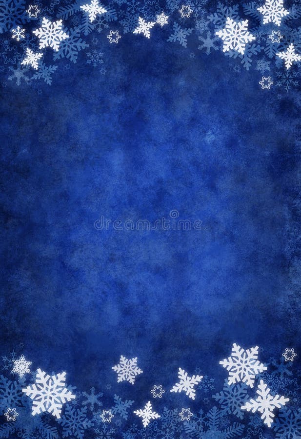 Blue Christmas Snowflake Background Stock Illustration - Illustration ...