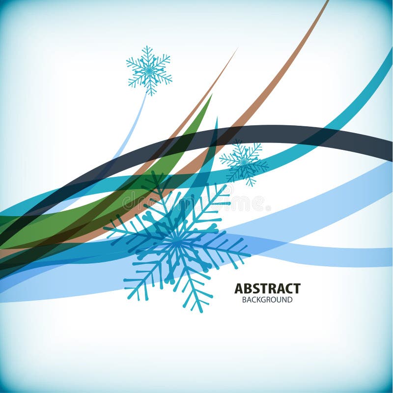 Blue Christmas Snowflakes Wave Abstract Background Stock Vector ...