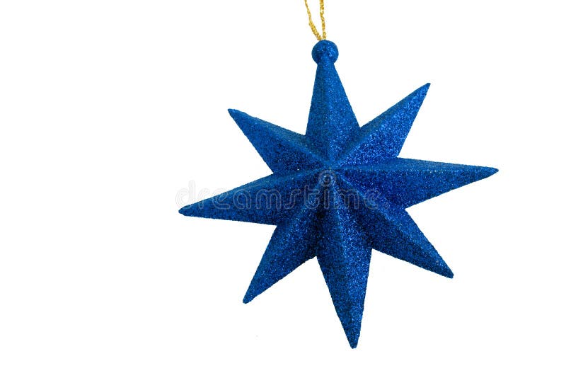 Blue Christmas star stock image. Image of hanging, shape - 23064983