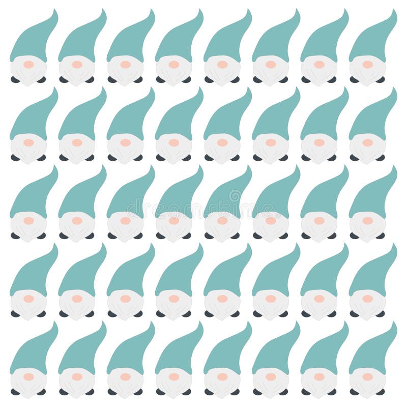 Blue Christmas Sweden Dwarfs Design Pattern Stock Vector - Illustration ...