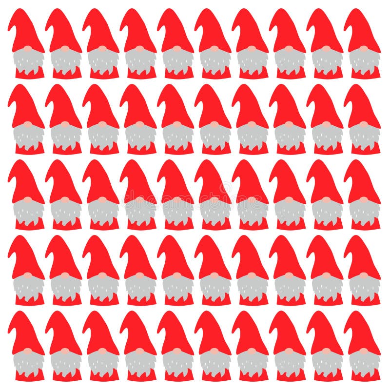 Blue Christmas Sweden Dwarfs Design Pattern Stock Vector - Illustration ...