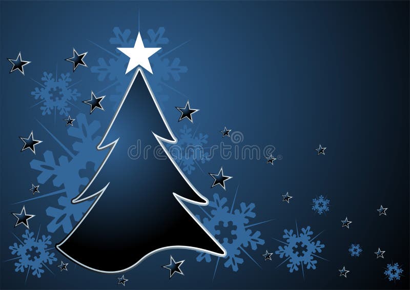 Blue christmas tree stock vector. Illustration of celebration - 3625204
