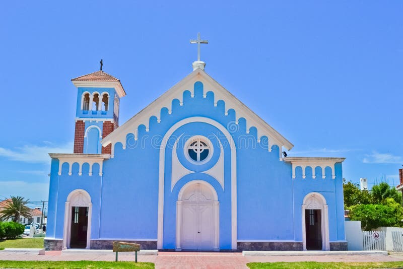 Blue Church stock image. Image of america, blue, este - 22274359