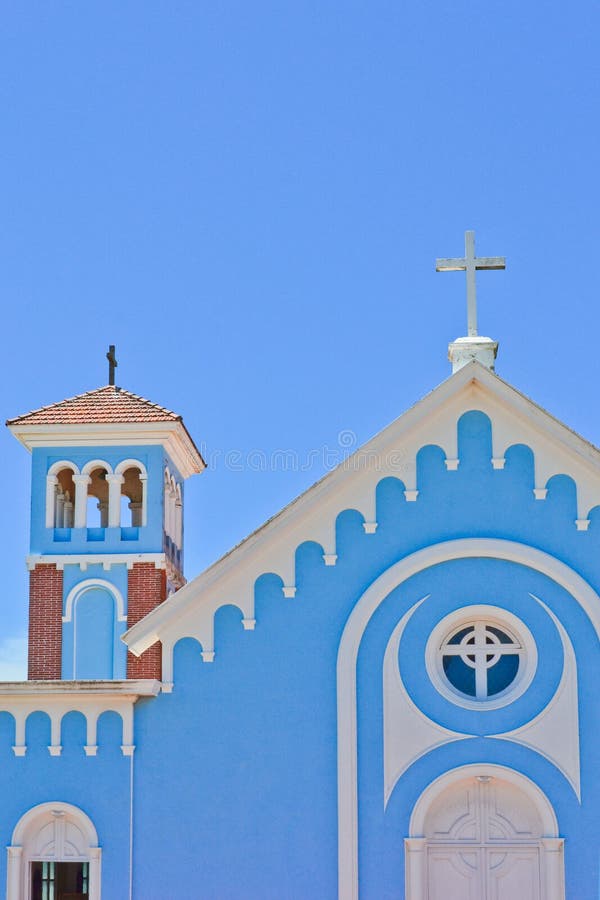 Blue Church in Cuenca, Ecuador Stock Image - Image of blue, faith: 4061135