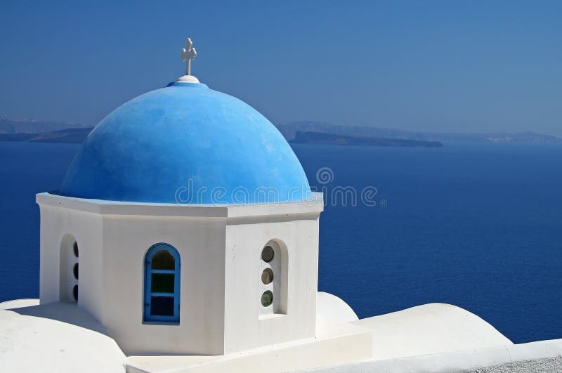 Blue Church stock photo. Image of glass, ground, hill, greek - 952862