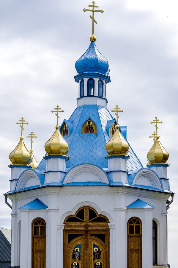 Blue Church One stock photo. Image of landmark, island - 62317222