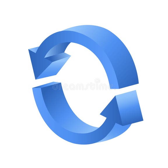 Blue circle arrow stock vector. Illustration of number - 357238476