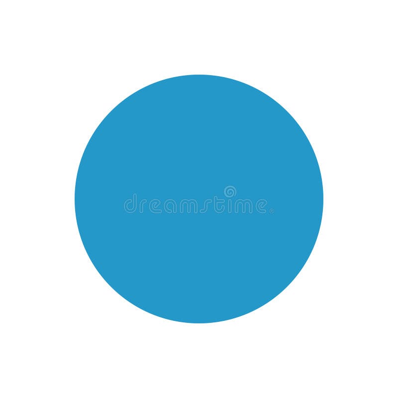 Blue Circle Basic Simple Shapes Isolated, 2d Shape Symbol Circle Stock ...