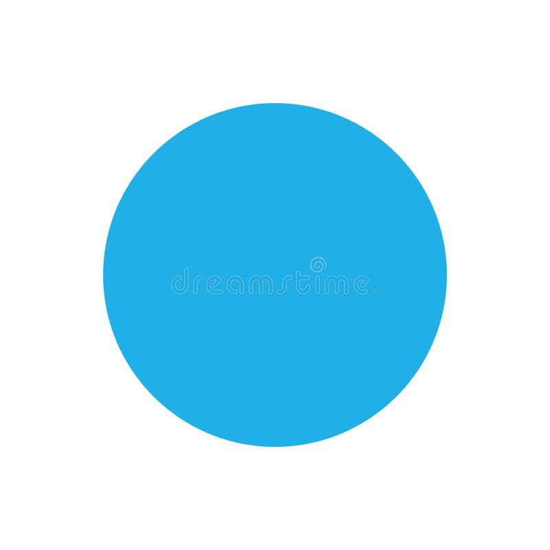 Blue Circle Basic Simple Shapes Isolated on White Background, Geometric ...
