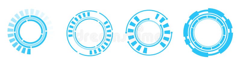 Blue Circle Border Technology Futuristic Looks Stock Vector ...