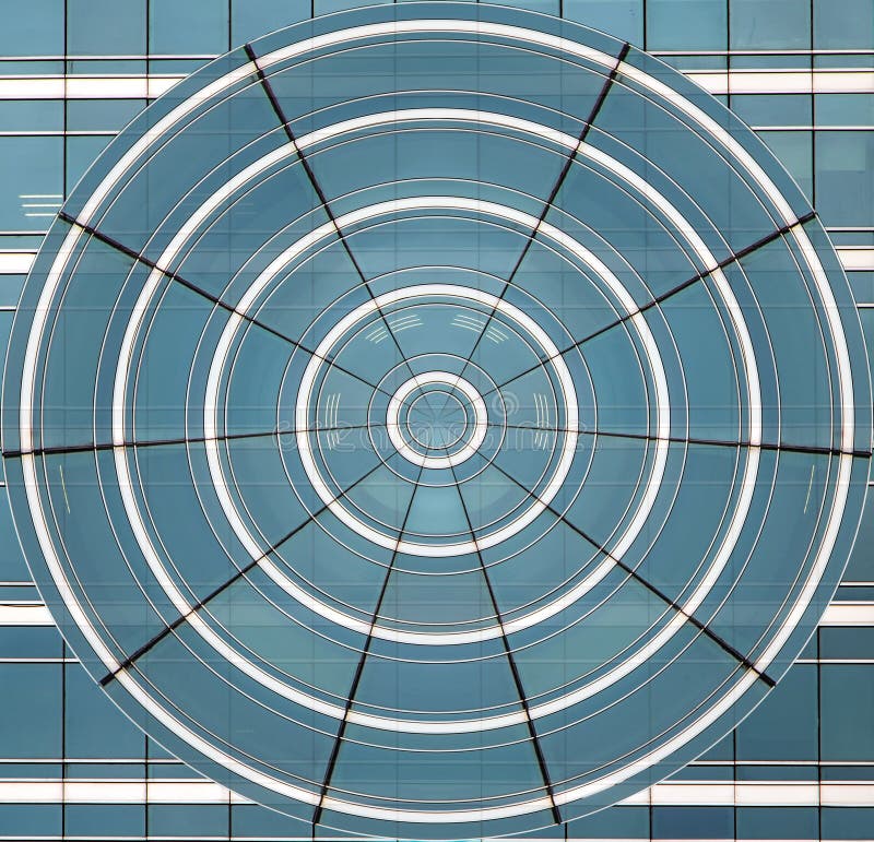 The Blue Circle of Deformed Windows Stock Illustration - Illustration ...