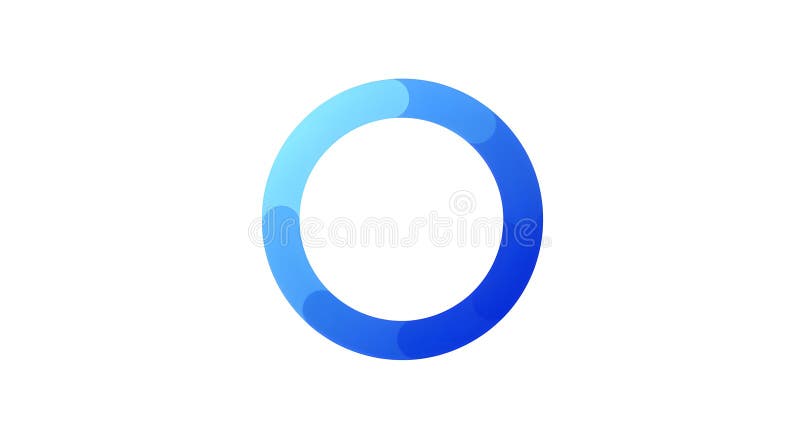 Blue Circle Design with Gradient Effect on White Background Stock ...