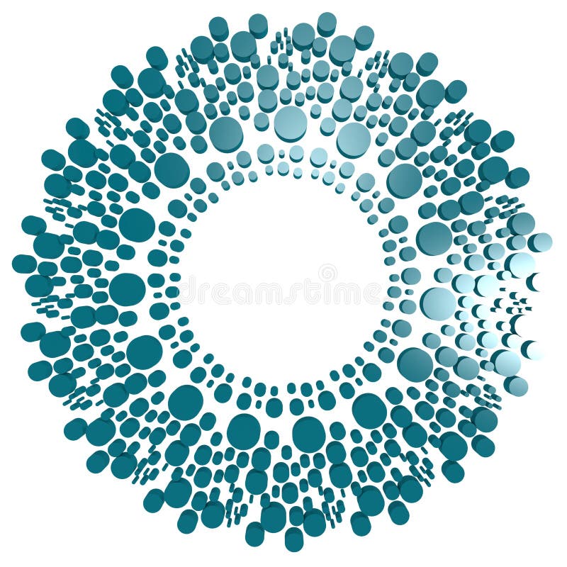 Blue circle with dot stock illustration. Illustration of spotted - 54754627